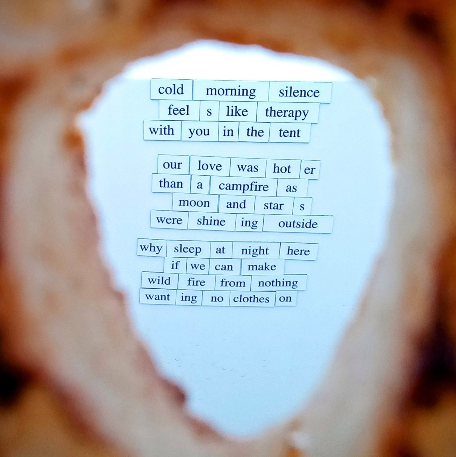 Wild Fire, Campground Magnetic Poetry | Luke Austin Daugherty